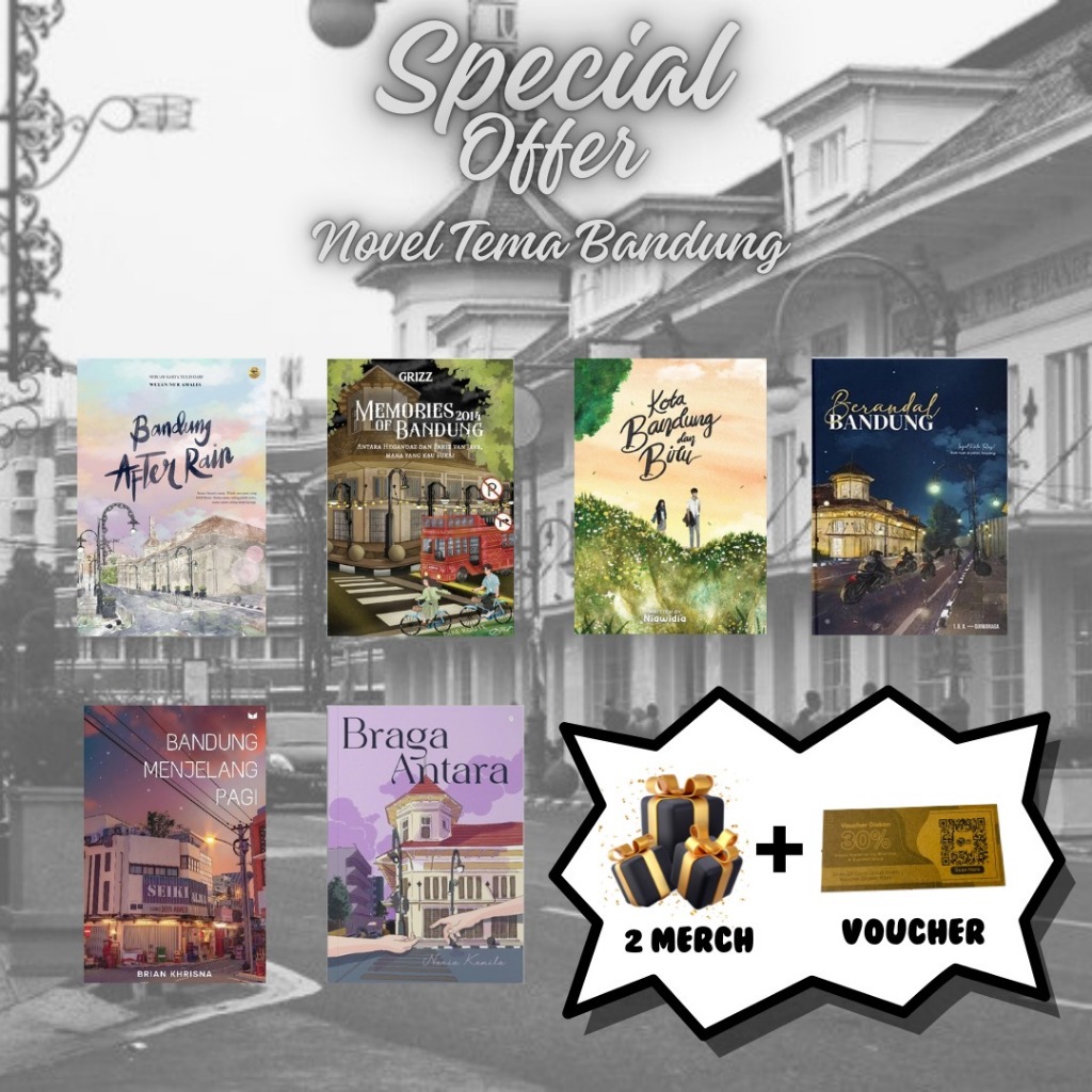 Jual Seri Buku Novel Tema Bandung (Berandal Bandung, Bandung After Rain ...