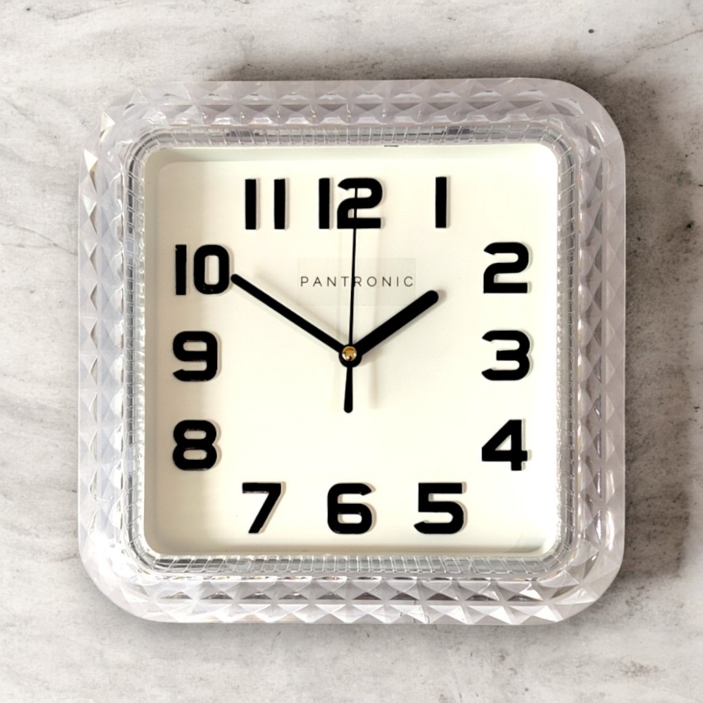 Jual Pantronic Jam Dinding Klasik Bentuk Kotak Warna Putih PT011 ...