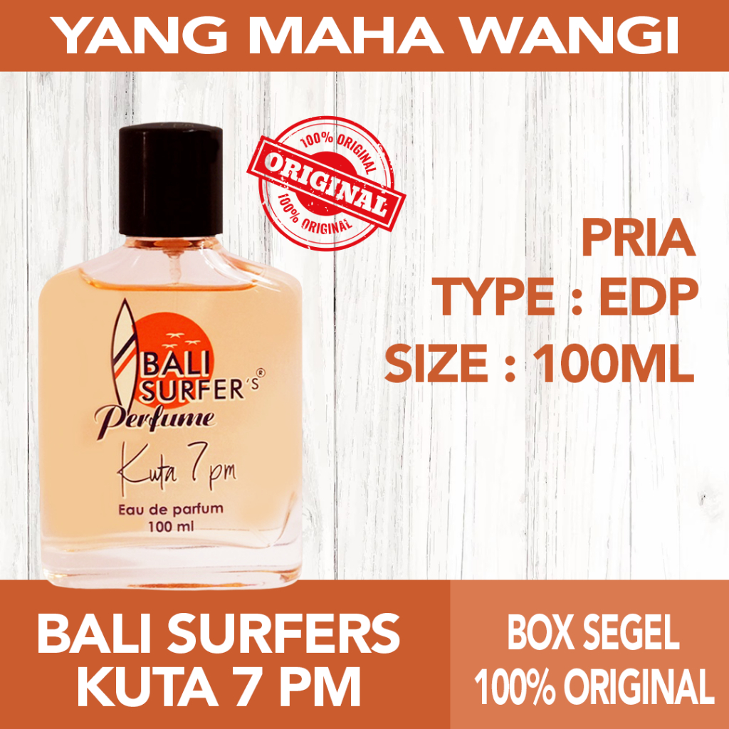 Jual PARFUM ORIGINAL BALI SURFERS KUTA 7 PM EDP 100ML (BOX SEGEL ...