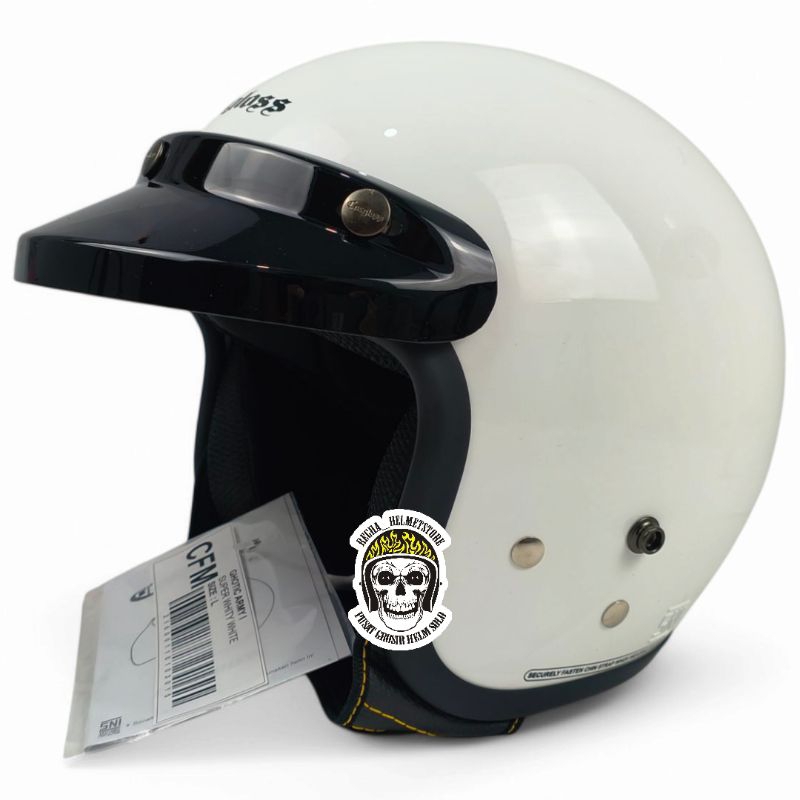 Jual HELM CARGLOSS ORIGINAL CFM WHITE/PUTIH 10000% ORI | Shopee Indonesia