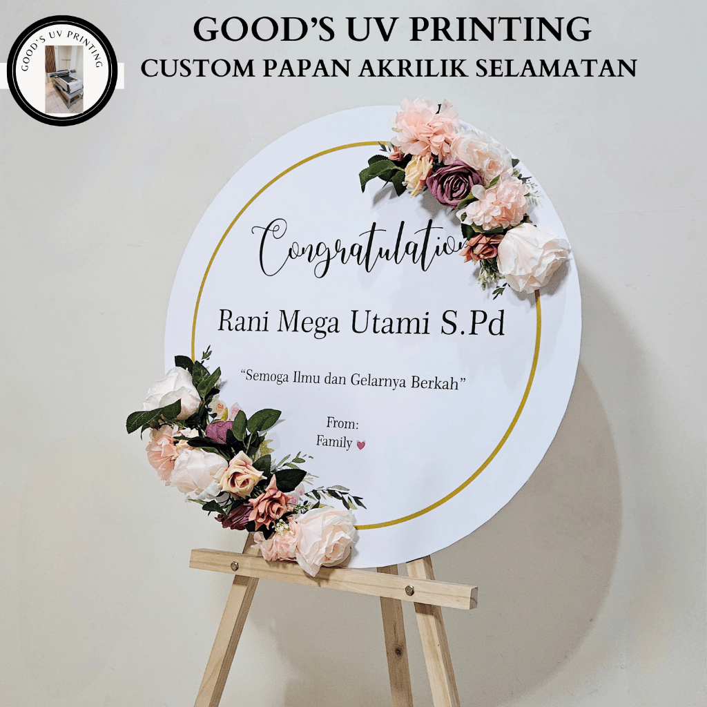 Jual Papan Bunga Akrilik Standing UV Print – Papan Ucapan Grand Opening ...