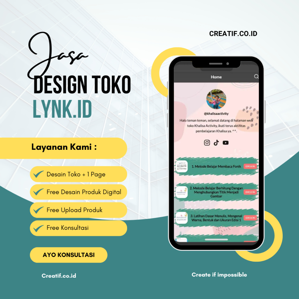 Jual Jasa Pembuatan & Desain Toko Lynk.id – Toko Online Siap Pakai | Shopee Indonesia