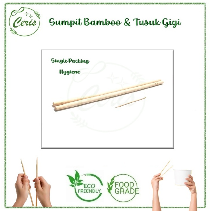 Jual Sumpit Bambu dan Tusuk Gigi Higienis (bundle set) Hygiene Bamboo ...