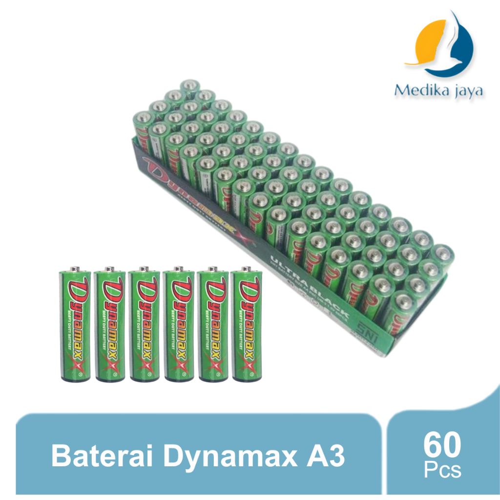 Jual Baterai Dynamax A3 (60pcs) / Batre / Batrai Jam Dinding / Medika ...