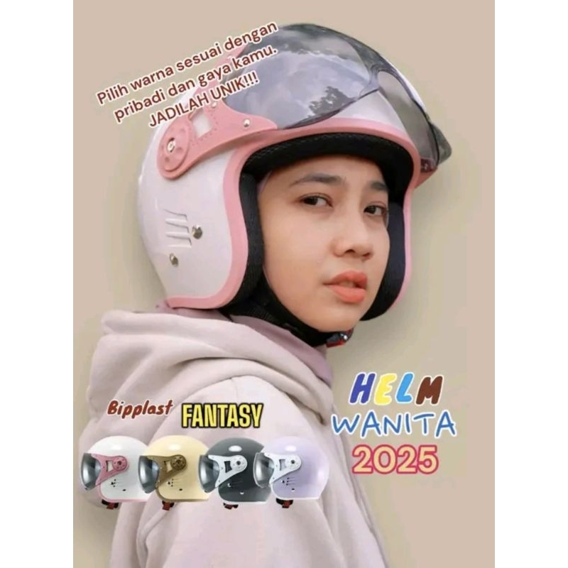 Jual Helm Bogo Hijab Bipplast Hijab & Cepol Friendly Solid Pink Premium ...