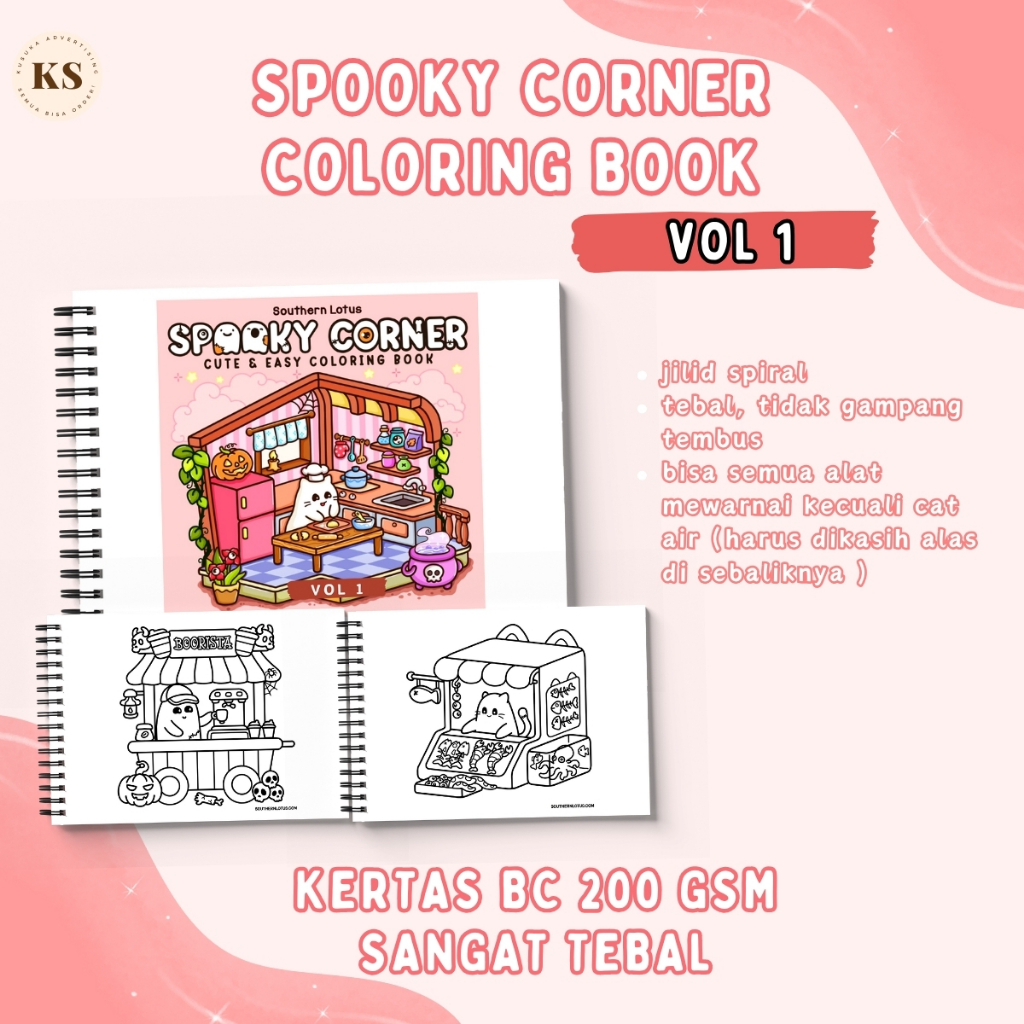 Jual Coloring Book for Adults and Teens SPOOKY CORNER VOL 1 Daily ...