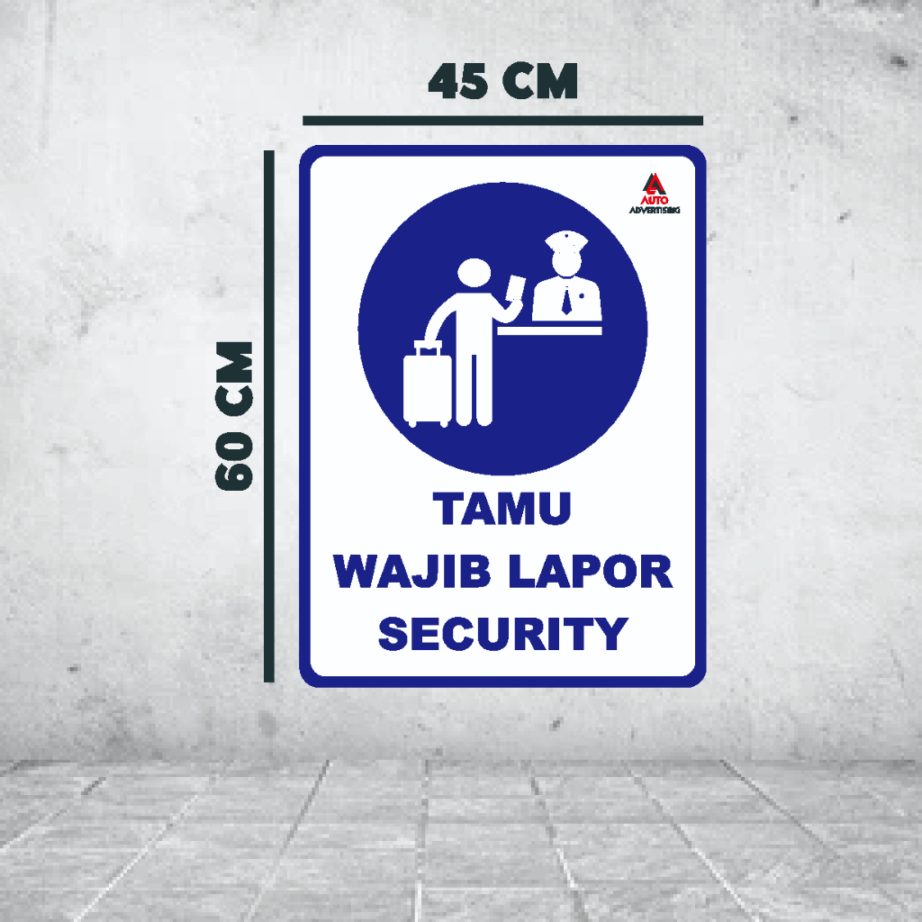 Jual Rambu Sign Tamu Wajib Lapor 60 cm x 45 cm | Shopee Indonesia