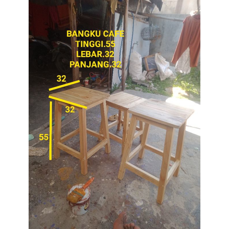 Jual kursi minimalis/kursi cafe/kursi kayu/bangku duduk/bangku cafe ...