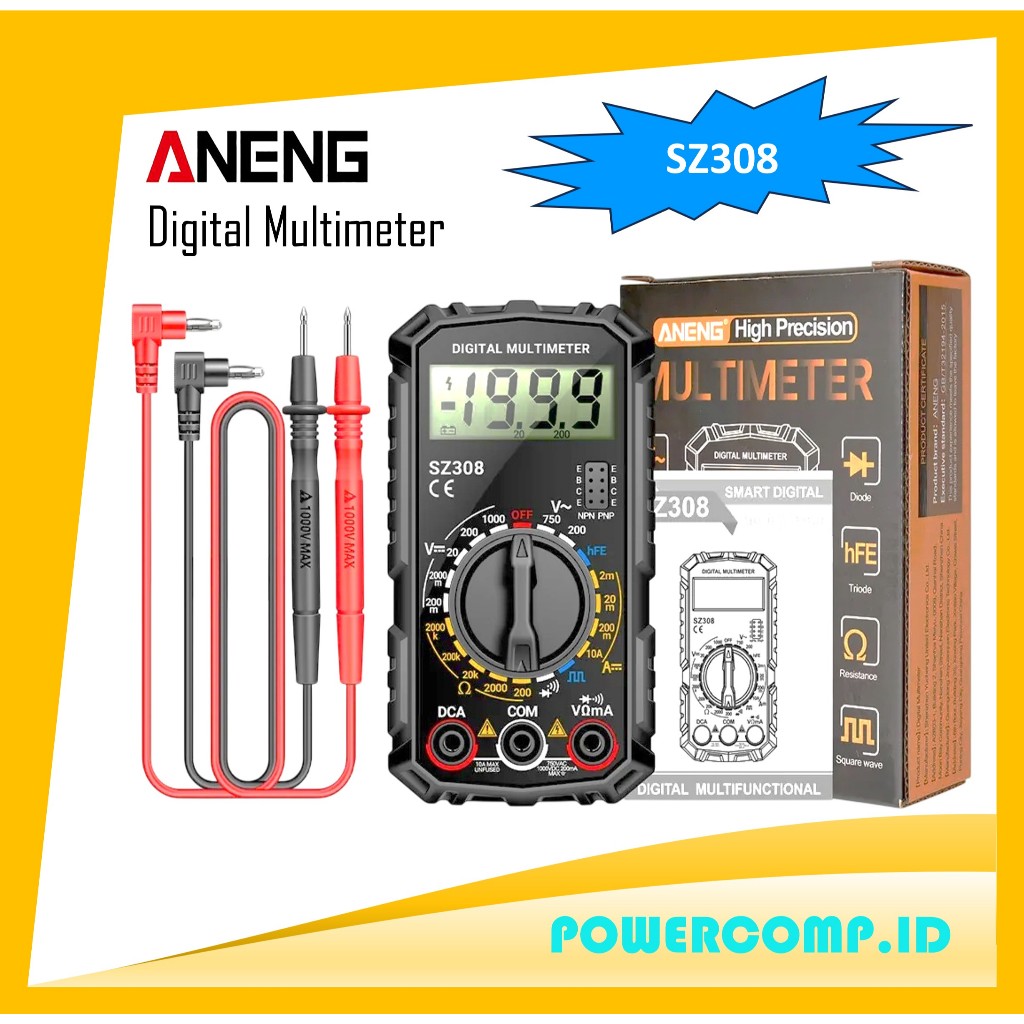 Jual ANENG Digital Multimeter Voltage Tester Backlit Screen 1999 Count ...