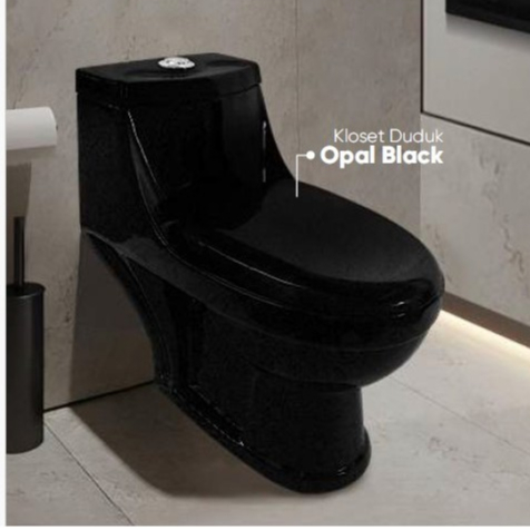 Jual Kloset Duduk Trilliunware Opal Black White / Closet Duduk Monoblok ...