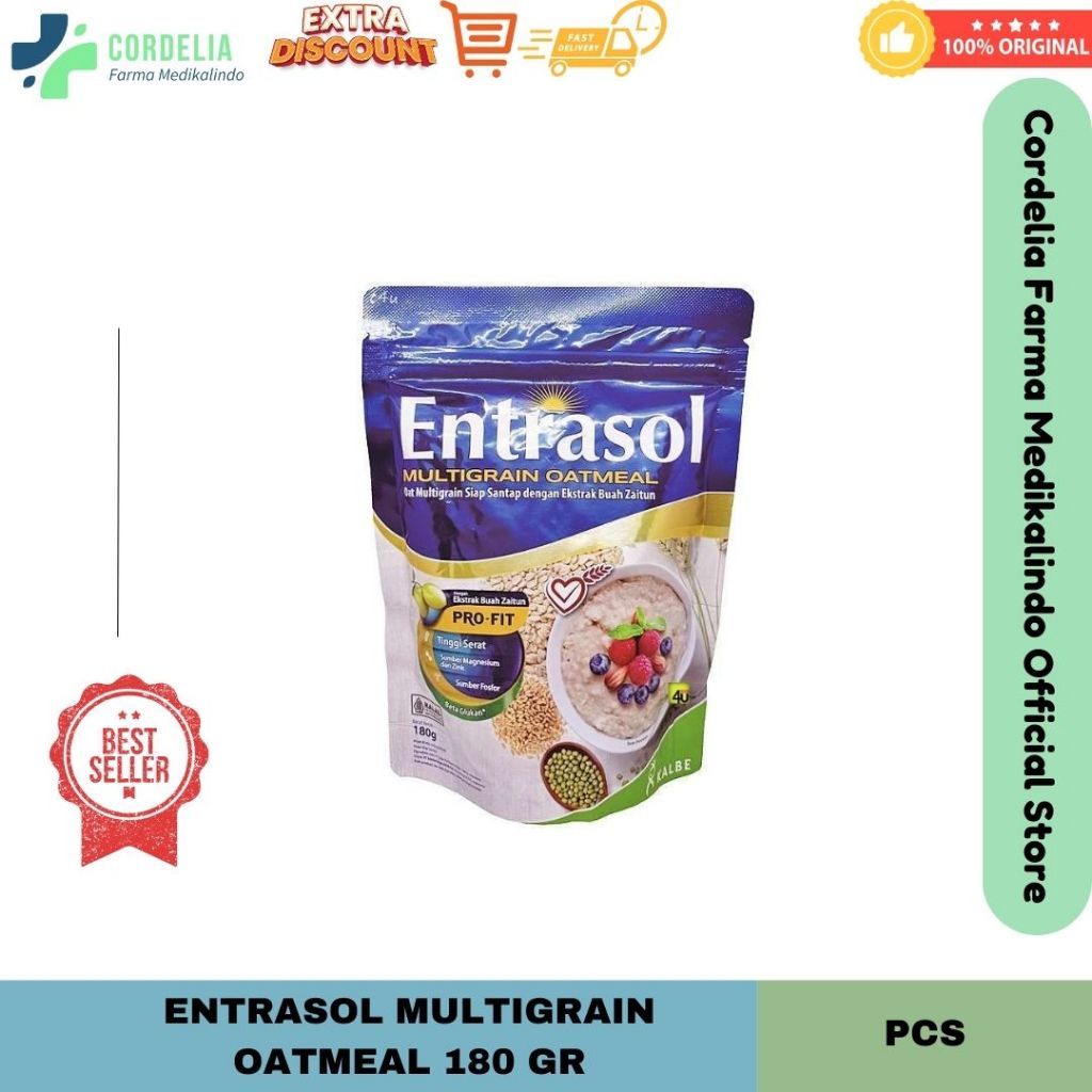 Jual ENTRASOL MULTIGRAIN OATMEAL 180 GR | Shopee Indonesia