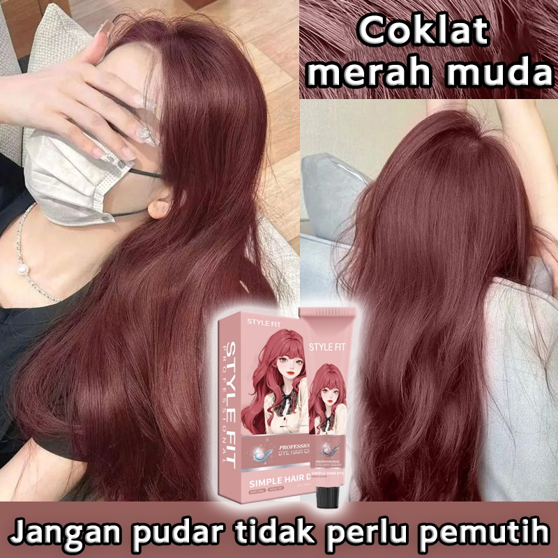 Jual Warna trend STYLE FIT coklat pink cat rambut 200ml,Warna tahan ...