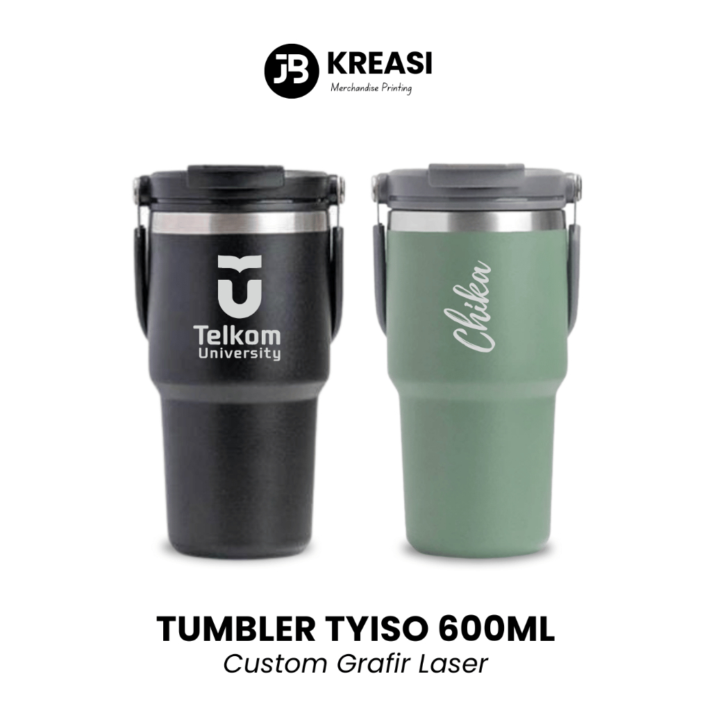 Jual Tumbler TYISOO (600ml) Custom Grafir Laser Stainless Tumblr ...