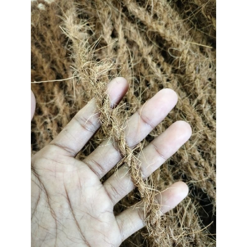 Jual 5-7 mm panjang 100m. Tambang sabut kelapa/tambang kawul/tali ...