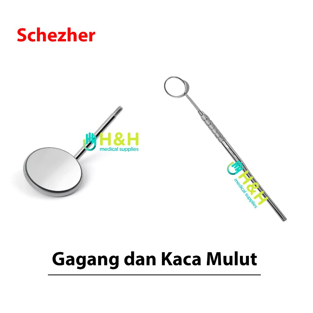Jual Kaca Mulut Schezher / Dental Mouth Mirror / Gagang Kaca Mulut ...