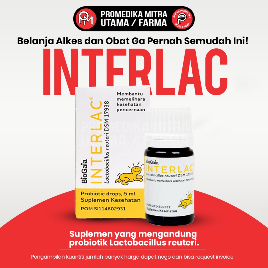 Jual Interlac Drop 5 ml/Suplemen Probiotik/membantu memelihara ...