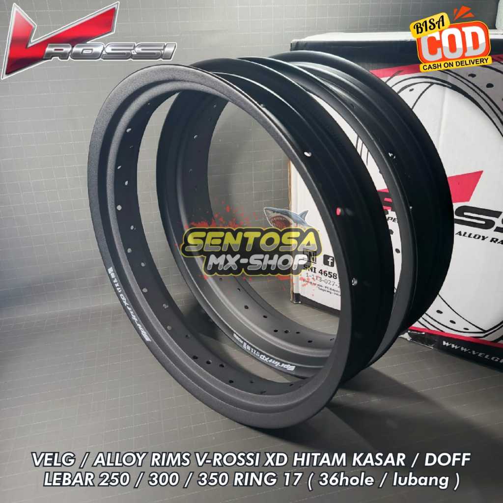 Jual VROSSI VELG ROSSI TYPE XD HITAM DOFF LEBAR 250 300 350 RING 17 ...