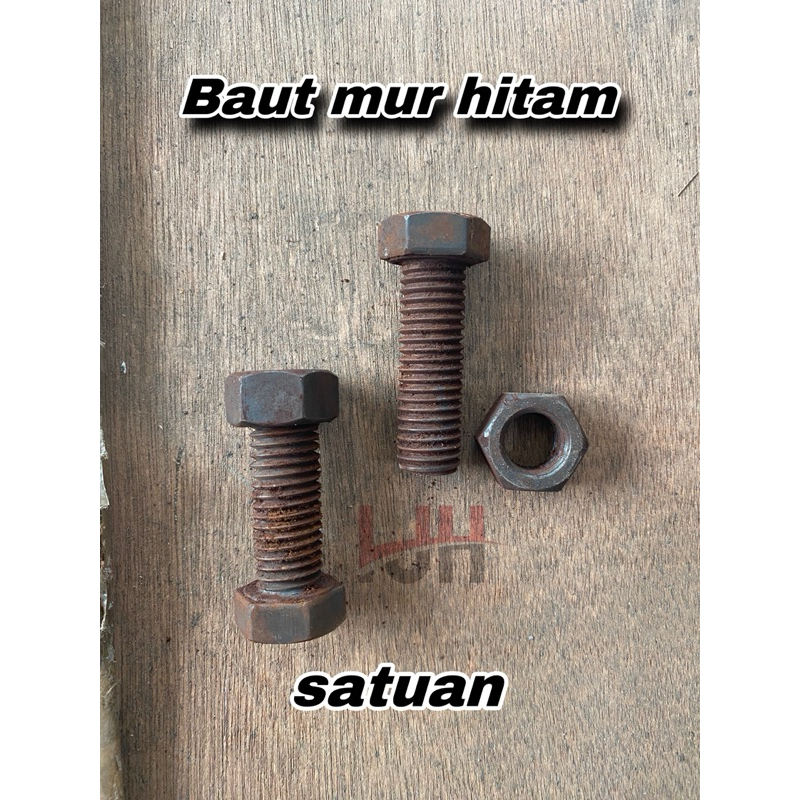 Jual Baut mur hitam (BMH) 5/8 x2 inch , dijual satuan | Shopee Indonesia
