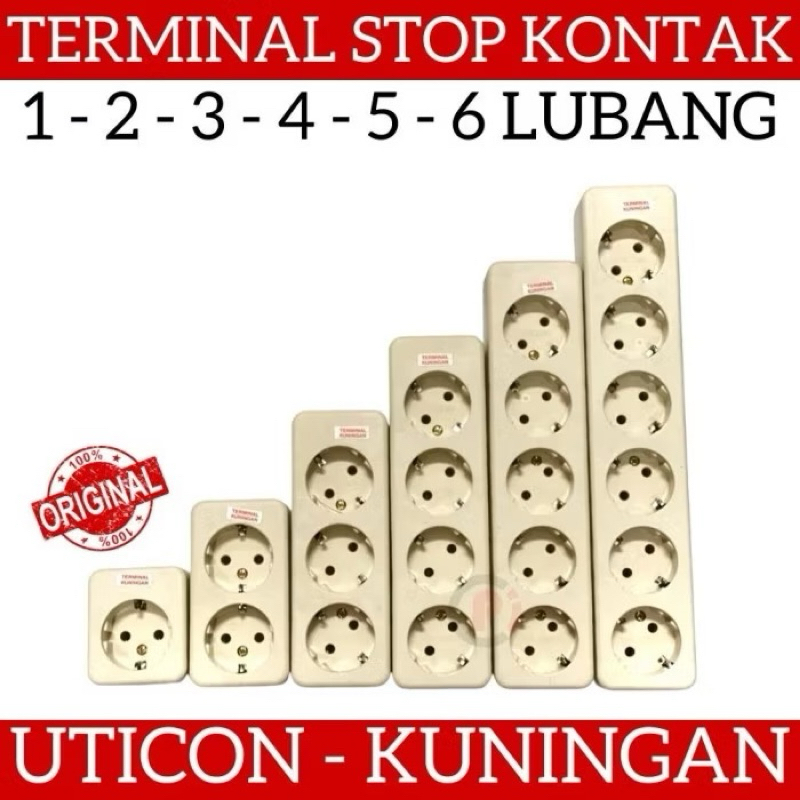 Jual Stop Kontak Terminal Listrik 1 2 3 4 5 6 Lubang SNI Kuningan | Shopee Indonesia