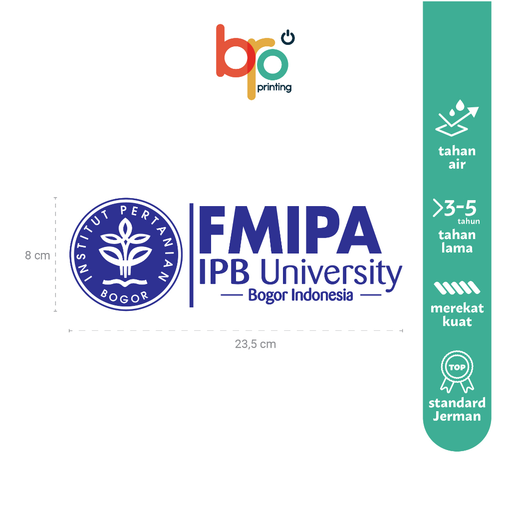 Jual STIKER CUTTING IPB FMIPA INSTITUT PERTANIAN BOGOR ACCESSORIS MOBIL ...