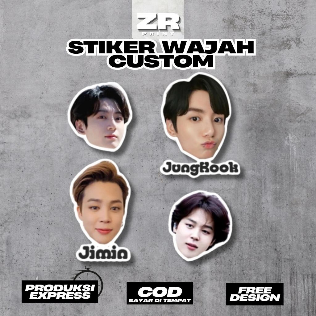 Jual stiker wajah custom sticker wajah READY | Shopee Indonesia