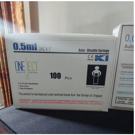 Jual New Spuit / Syringe 0,5 Ml Oneject Per Box Isi 100 Pcs | Shopee ...