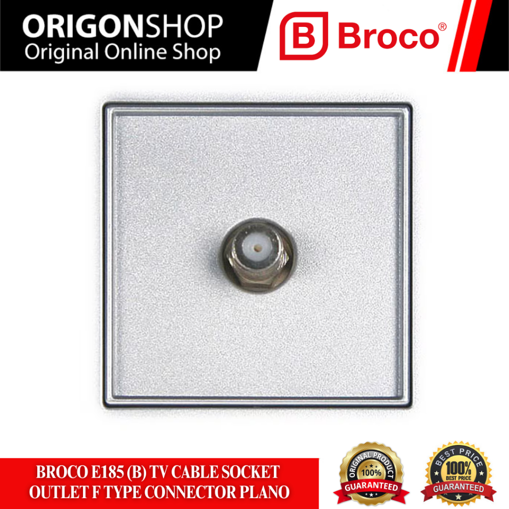 Jual BROCO E185 TV Cable Socket Outlet F Type Connector Plano | Shopee Indonesia