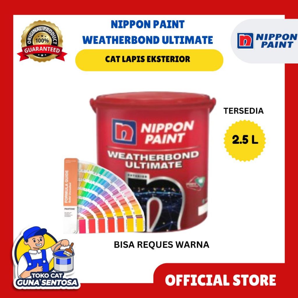 Jual CAT TEMBOK EKSTERIOR NIPPON PAINT WEATHERBOND ULTIMATE 2.5 LITER ...