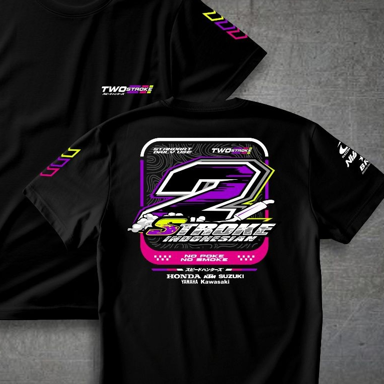 Jual Baju Sablon Kaos Racing Pria Wanita Dewasa Motif 2 Two Stroke ...