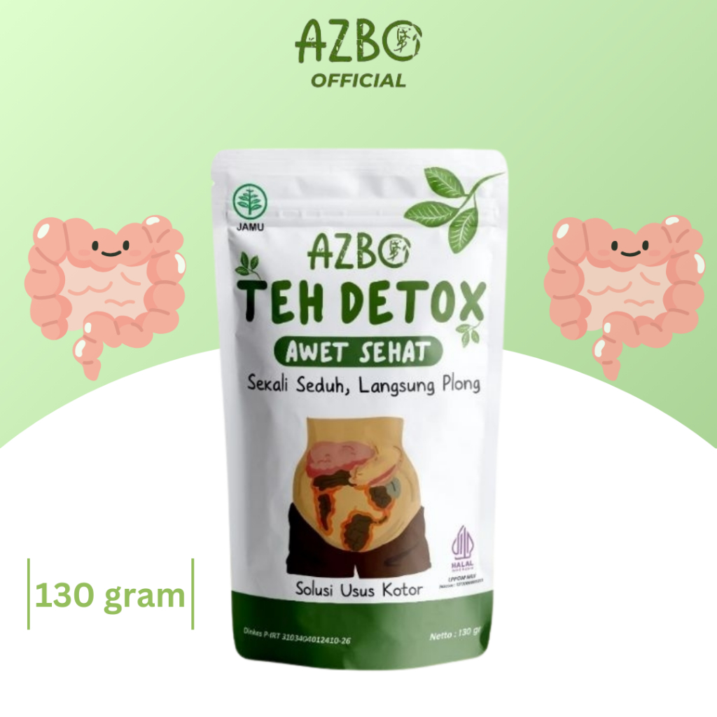 Jual AZBO - Teh Detox Usus Bersih Sembuh dari Penyakit - 1 Pouch (isi ...