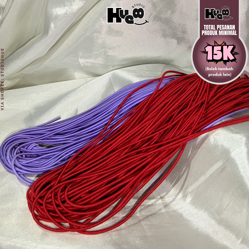 Jual (1 Meter) Tali Elastis 2mm Tali Karet Bulat/Tali String | Shopee ...
