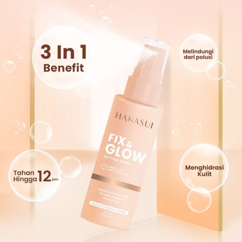 Jual HANASUI FIX & GLOW SETTING SPRAY 60ML | Shopee Indonesia