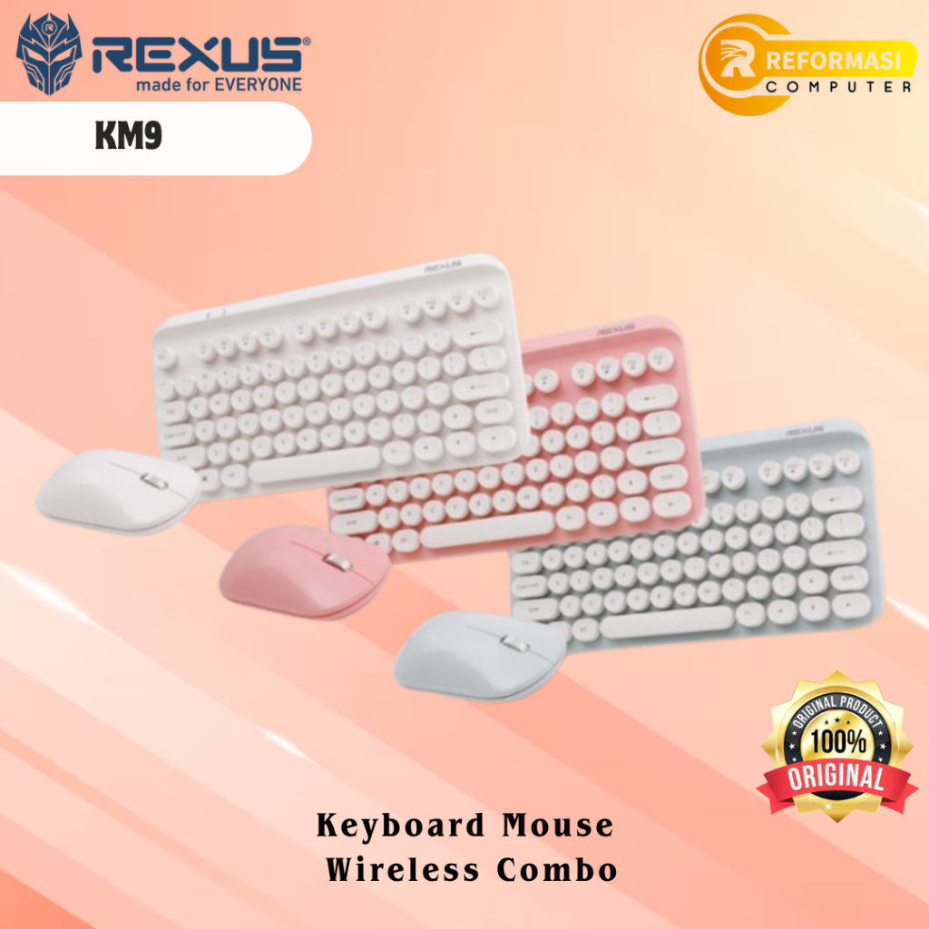 Jual Rexus KM9 Keyboard Mouse Wireless Combo | Shopee Indonesia