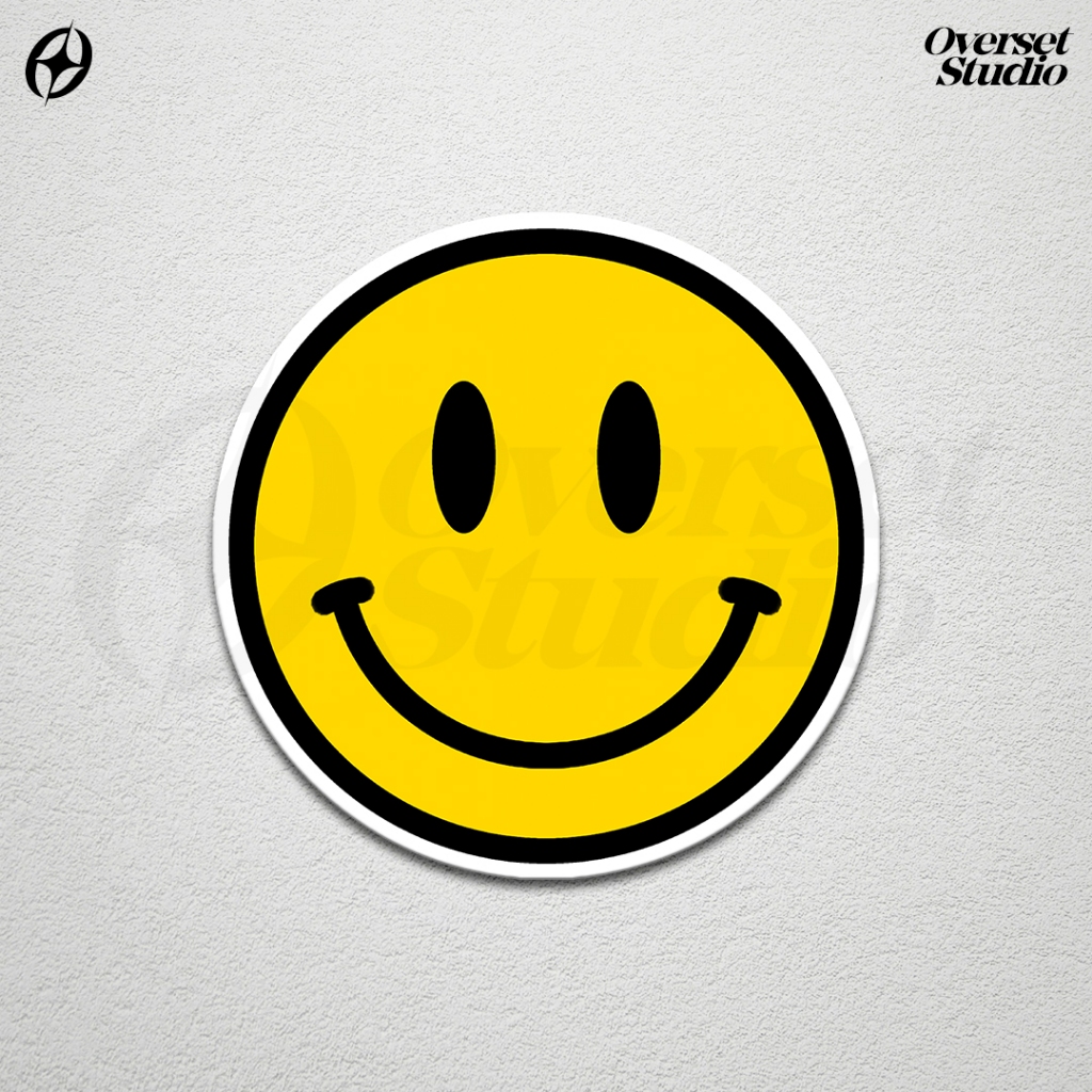 Jual (GRATIS ONGKIR & COD) Sticker Smile Face Emoji Yellow Icon Meme ...