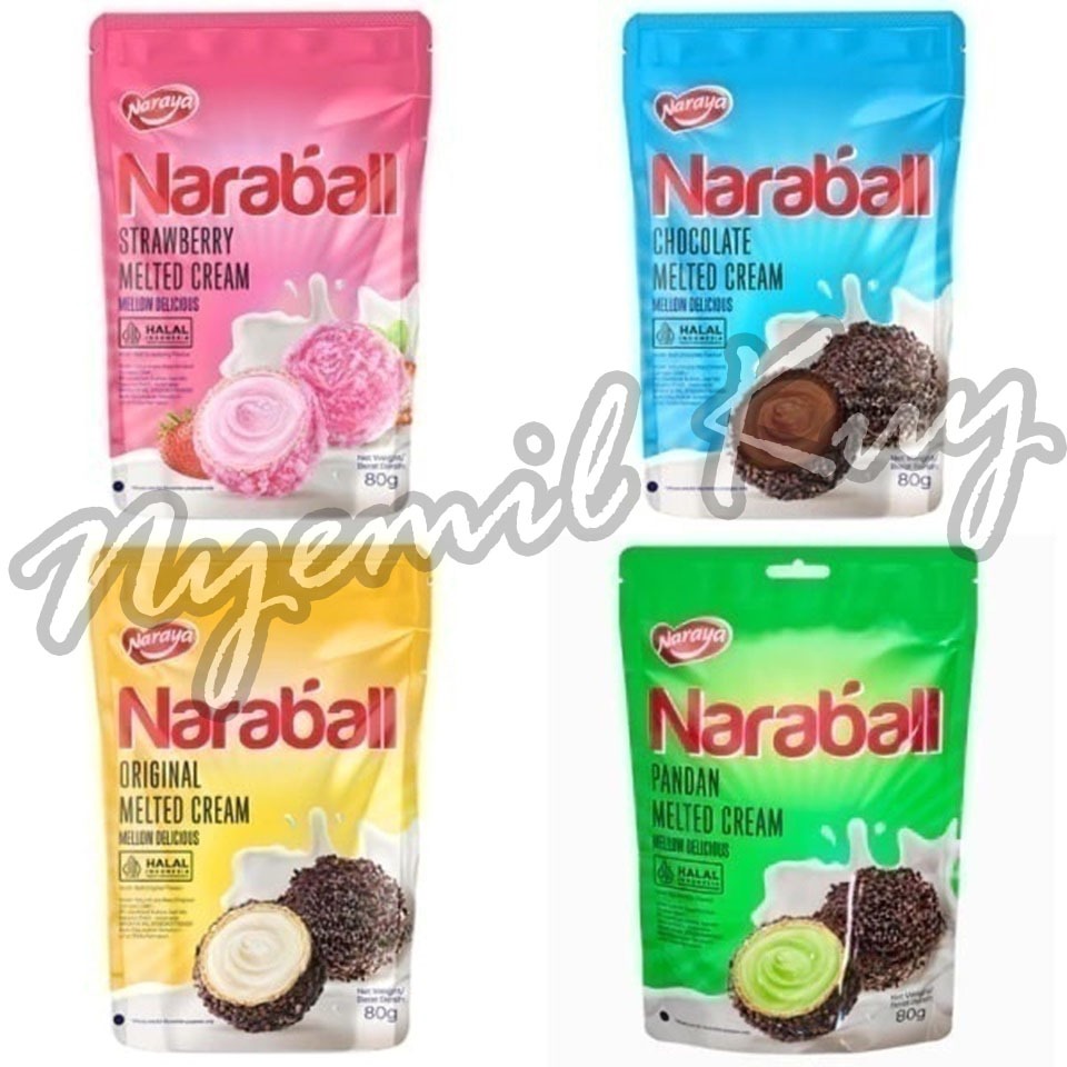 Jual Naraya NARABALL Biscuit Wafer Ball Original Chocolate Strawberry ...
