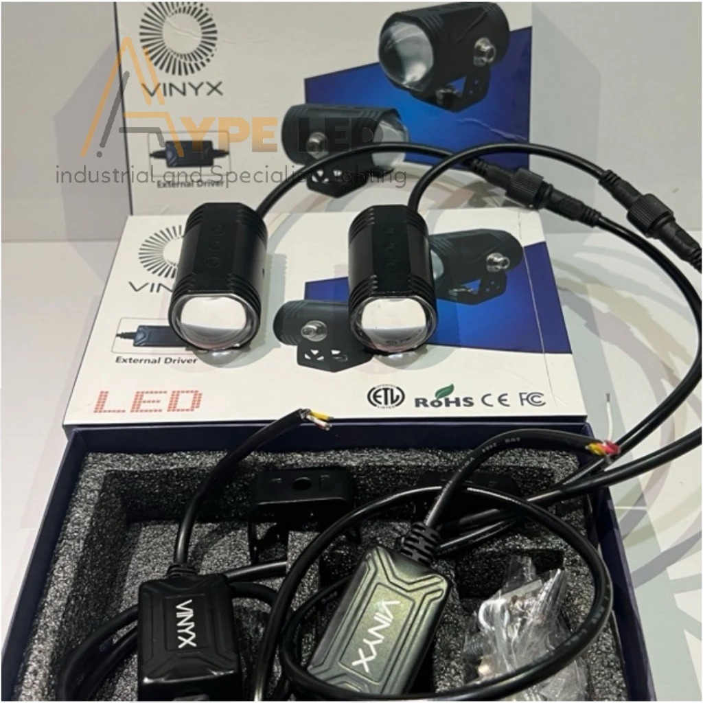 Jual Lampu Tembak Vinyx GR2 Sorot LED Laser Gun D3 Stang Motor Grill ...