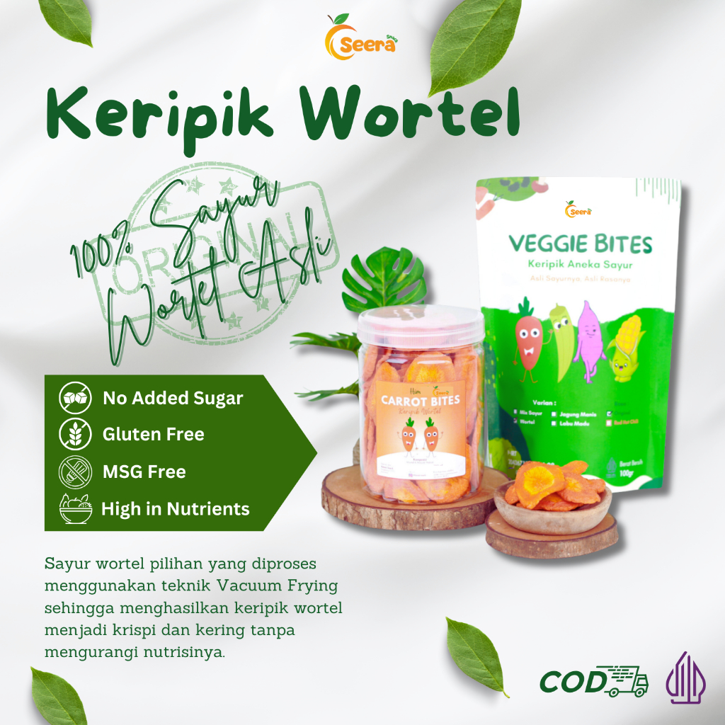 Jual Keripik Sayur Wortel Kering No MSG Cemilan Sehat Halal Produk ...