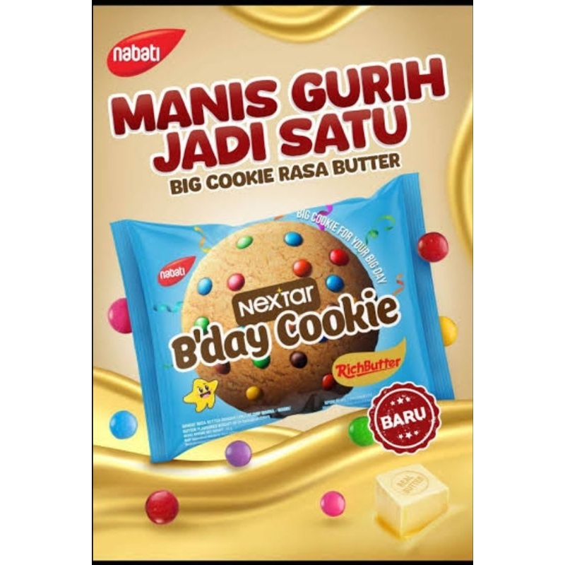 Jual B'day Cookie Nabati ( 1 pack isi 10 ) | Shopee Indonesia