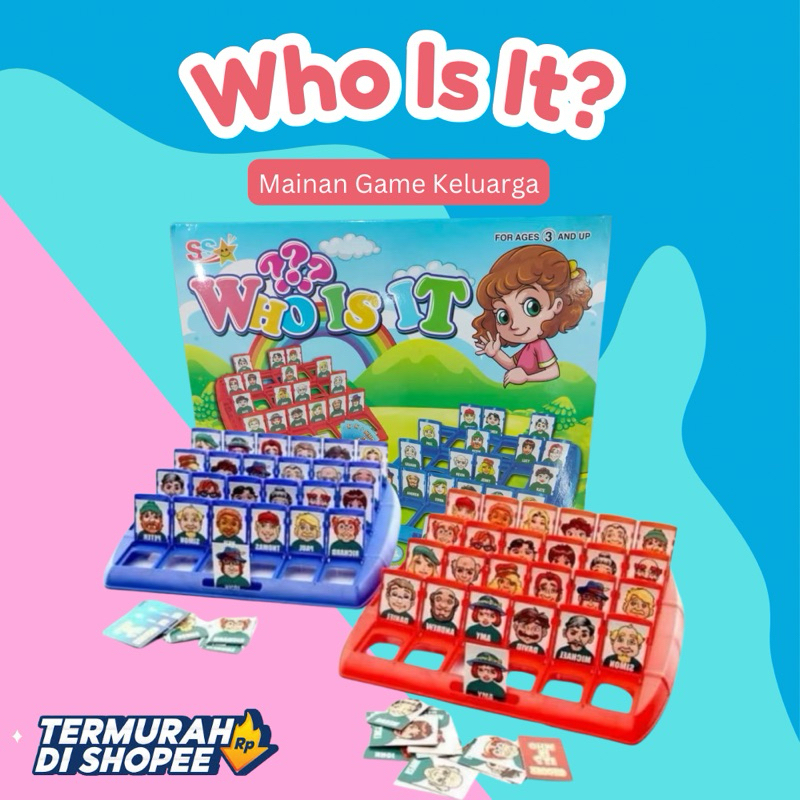 Jual [EDUFUNTOYS] Mainan Tebak Gambar WHO IS IT? Family Game Board ...