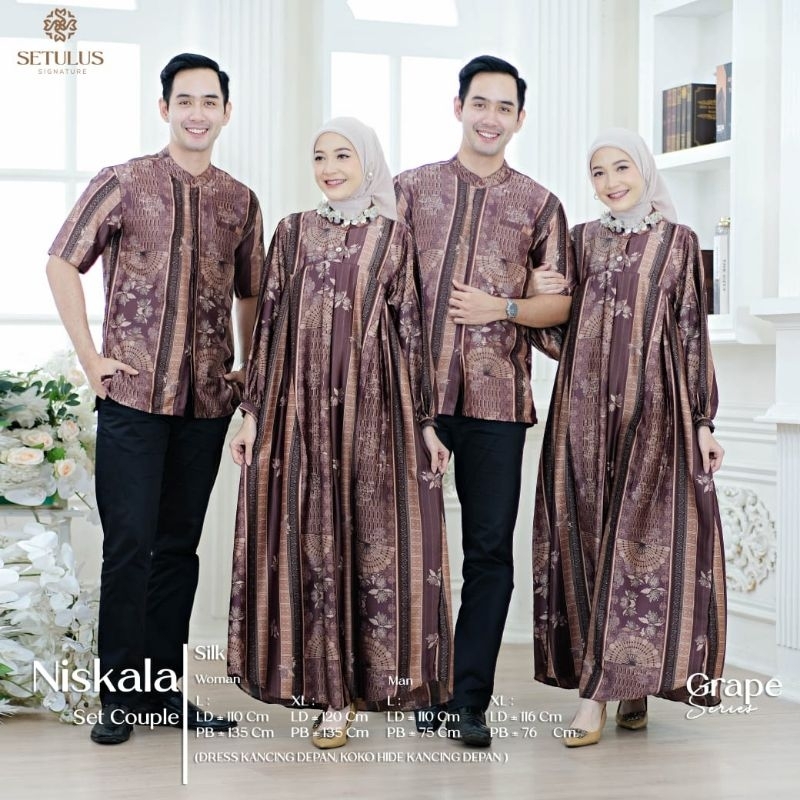Jual sarimbit couple Niscala bahan silk by Tulus Signature | Shopee ...