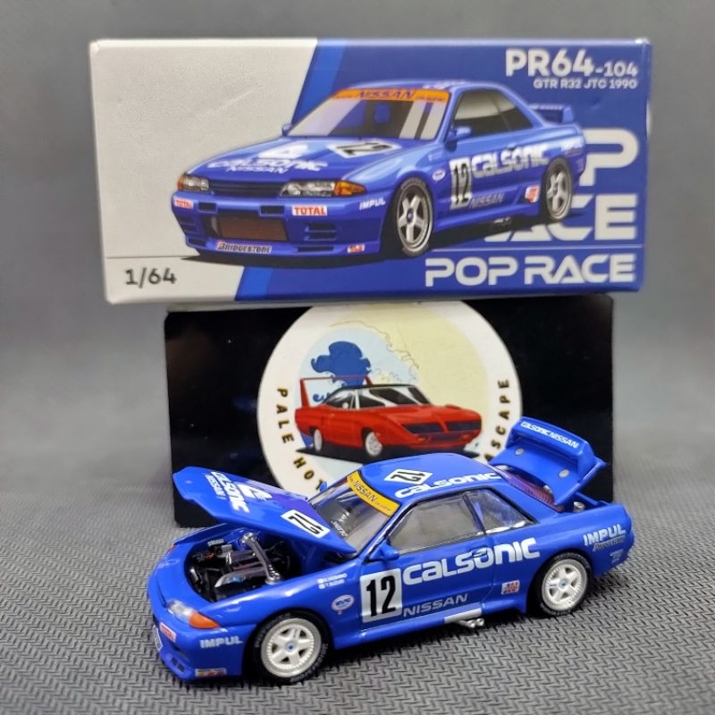 Jual POP RACE NISSAN GTR R32 JTC 1990 CALSONIC BIRU PR64-104 UNSEALED ...