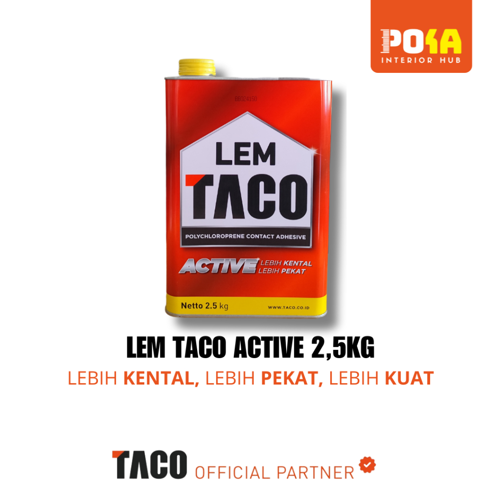 Jual PROMO!! TACO Lem Kuning Active Kemasan Galon 2,5 kg CUCI GUDANG ...