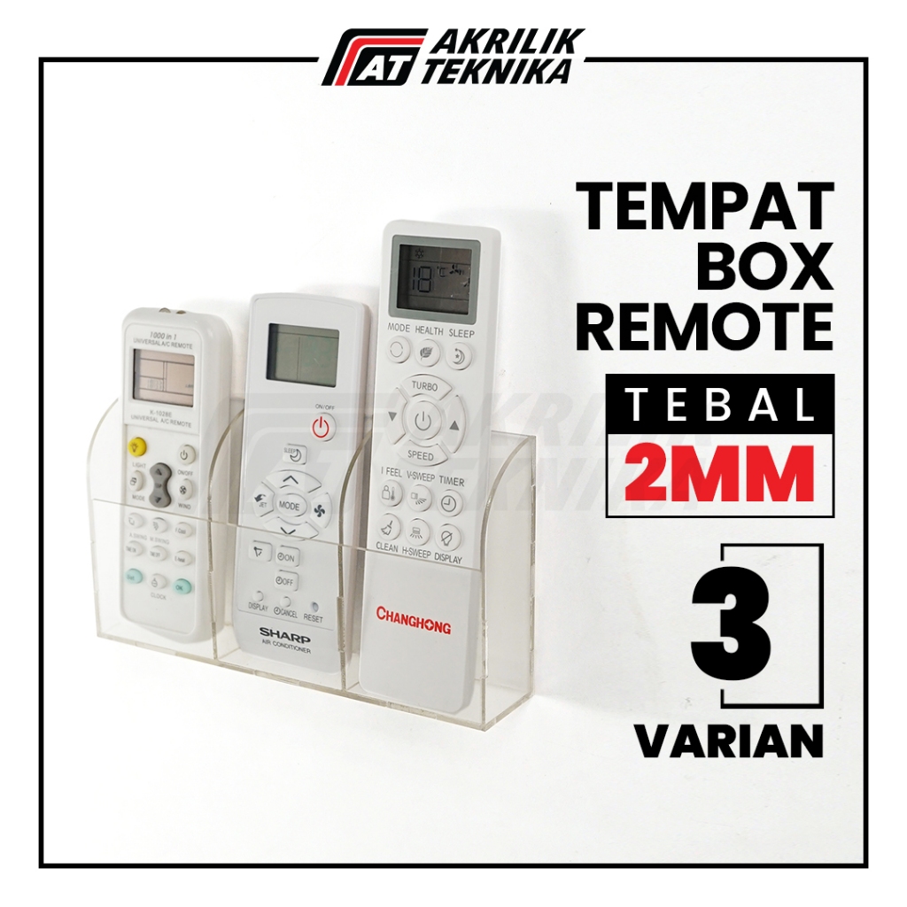 Jual Tempat Box Remote AC TV Akrilik - 1/2/3 Slot | Shopee Indonesia