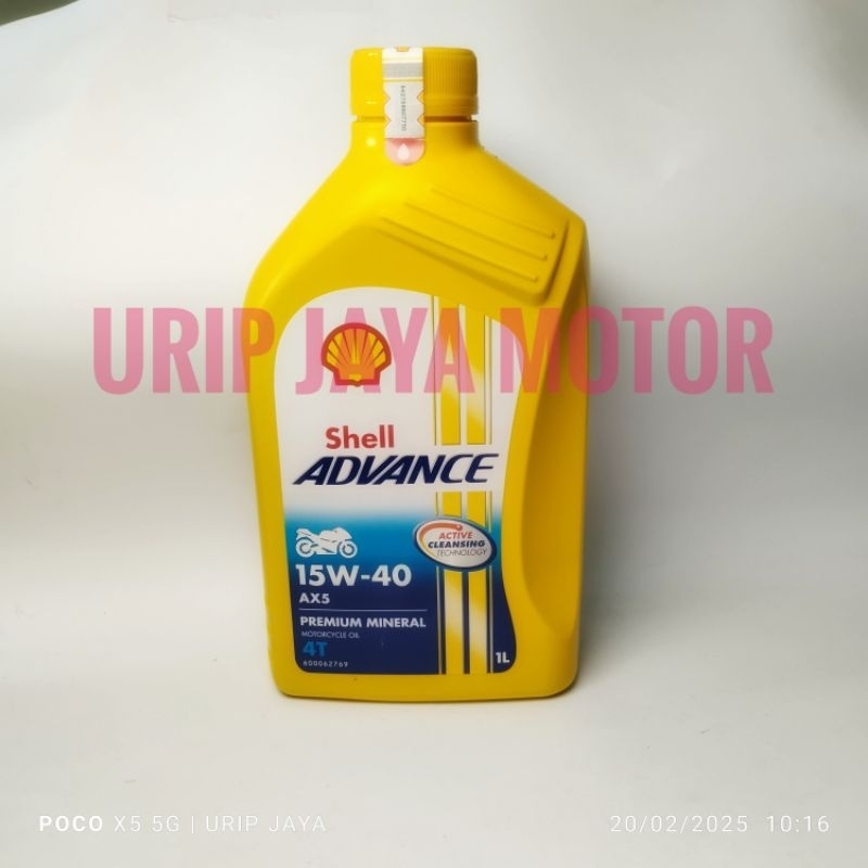 Jual Oli Shell ADVANCE BEBEK 4T AX5 15W-40 PREMIUM MINERAL 1 LITER | Shopee Indonesia