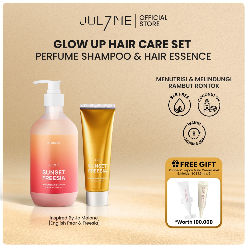 Jual Julyme Glow Up Hair Care Set Perfume Shampoo & Hair Essence ...