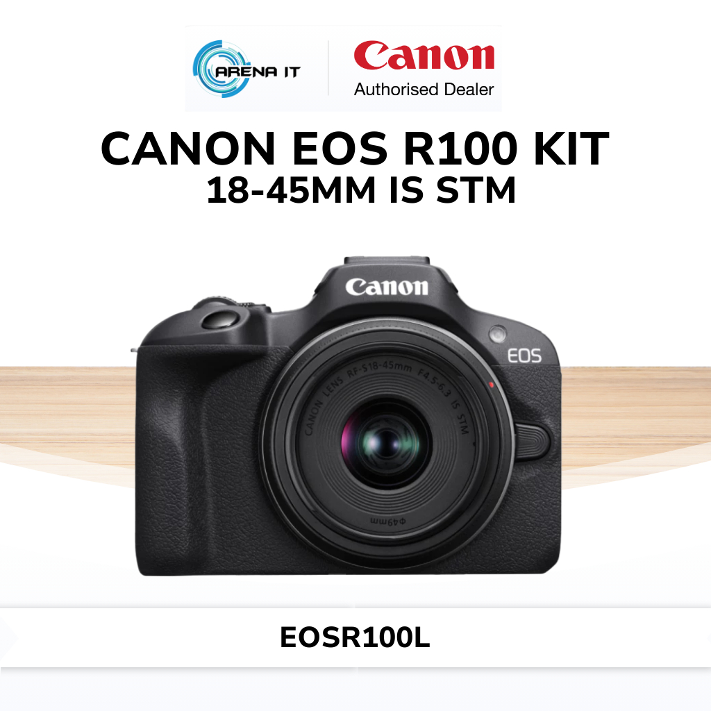 Jual Canon Camera EOS R100 kit 18-45mm IS STM | Shopee Indonesia