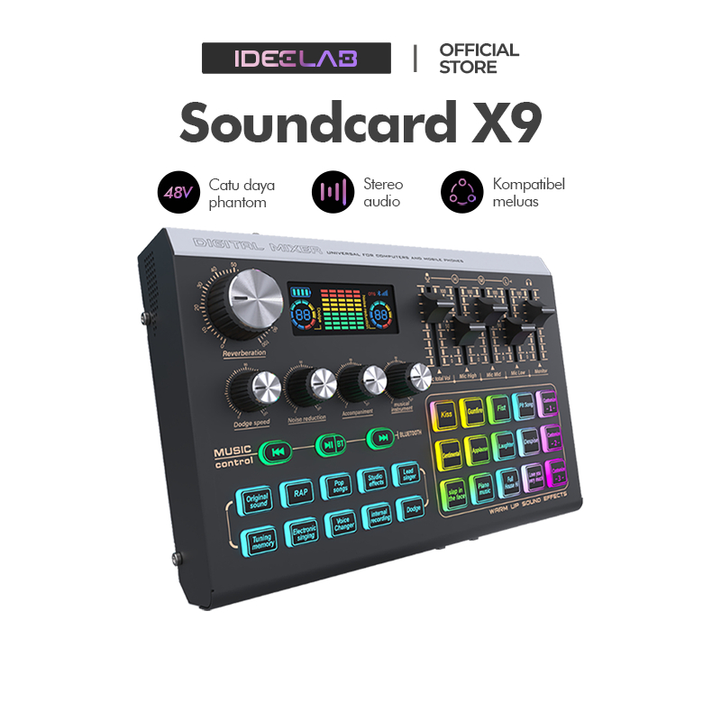 Jual IDEELAB-X9 sound card 48V set Audio Bluetooth External Peralatan ...