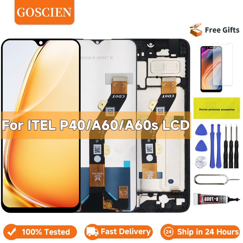 Jual Tools + Frame GOSCIEN LCD TOUCHSCREEN ITEL P40 / A60S / A60 ORIGINAL TOUCH SCREEN FULLSET ...
