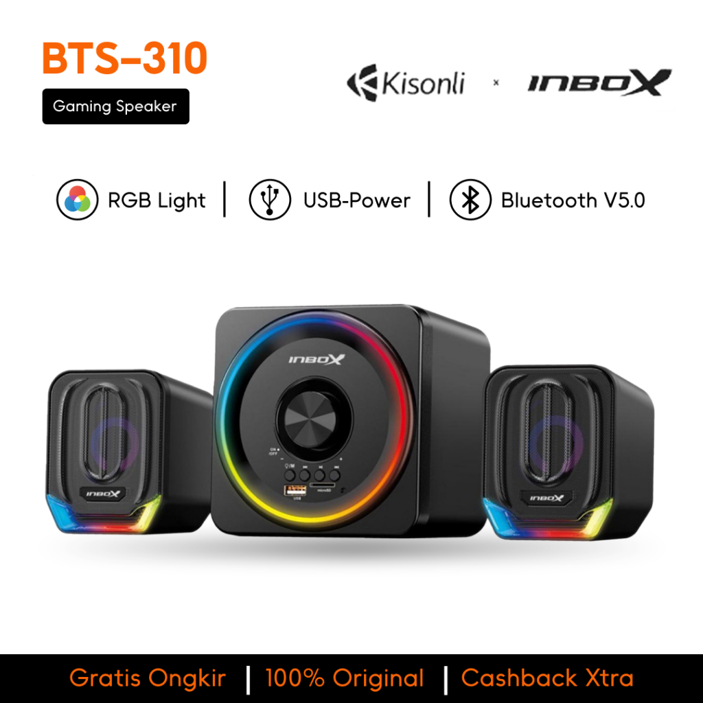Jual KISONLI X INBOX Speaker Subwoofer 2.1 INBOX BTS310 Subwoofer ...