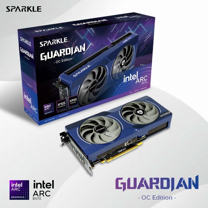 Jual VGA Card Intel | SPARKLE Intel ARC B587 B-570 10GB Guardian OC GDDR6 DDR6 | 2 DUAL FAN ...